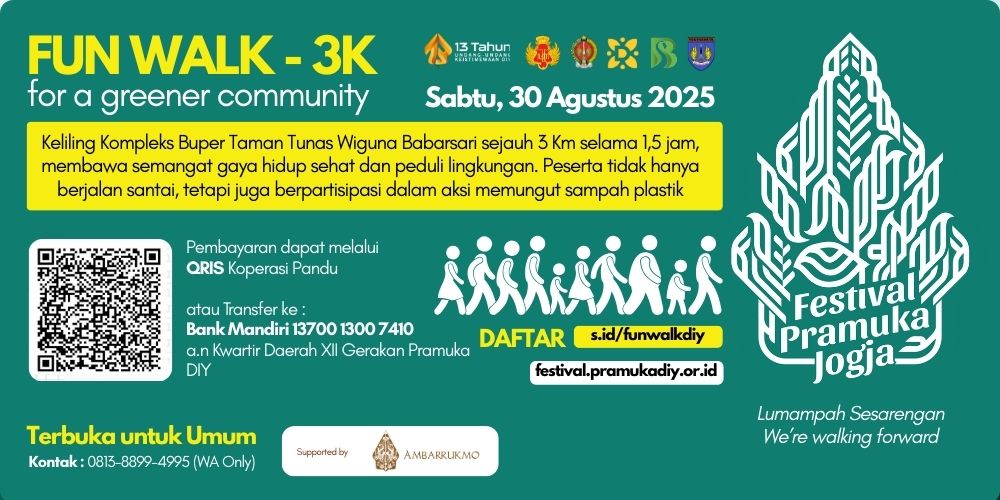 Begini Cara Daftar Fun Walk di Festival Pramuka Jogja 2025 – Pramuka DIY