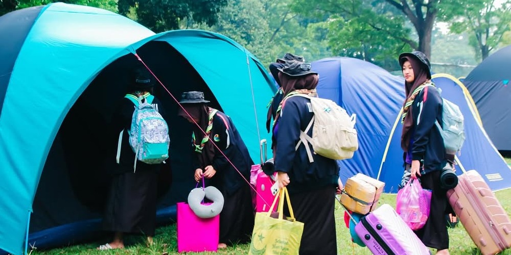 Foto : Kedatangan Peserta WMSJ 2025 di Buperta Cibubur – Pramuka DIY