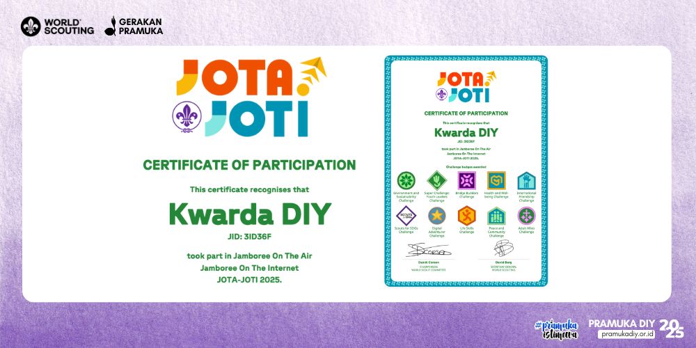 Piagam JOTA-JOTI 2025 Sudah Tersedia, Dapat Diunduh dari JotaJoti.Info ...